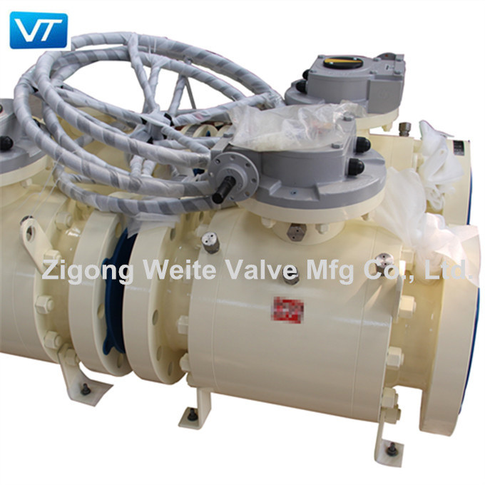 6'' 300LB Gear Operated Ball Valve A105 ENP Blowout Proof A105 ENP Ball ...