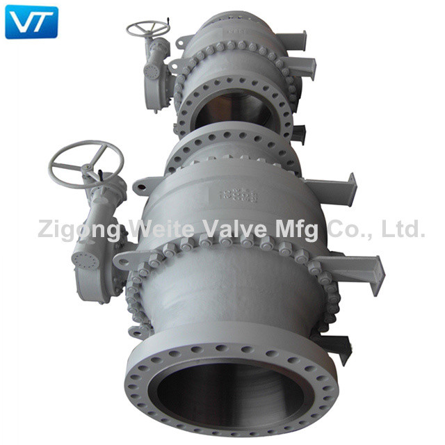 Full Port Gear Operated 36 Inch Ball Valve WCB Carbon Steel ASME B 16.10