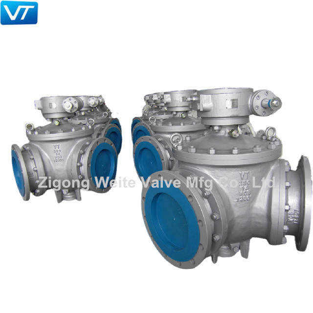 Flange Ends Y Type Pipeline Ball Valve Bare Stem Carbon Steel