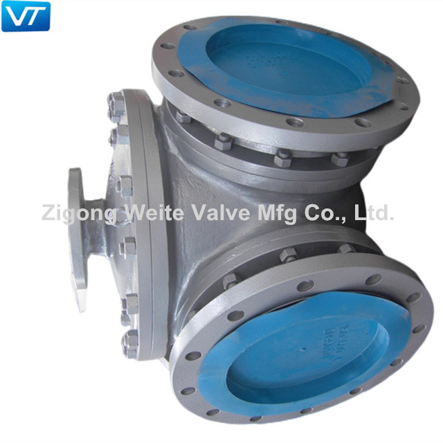 DN250 Pipeline Ball Valve Bare Stem L Type Three Way 16 Inch