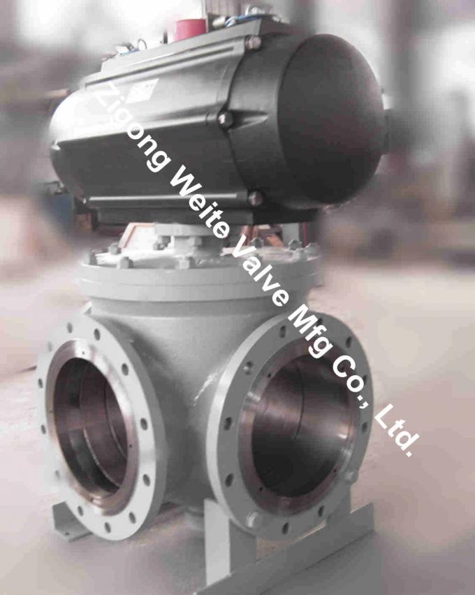 4 Way Pneumatic Operated Ball Valve WCB