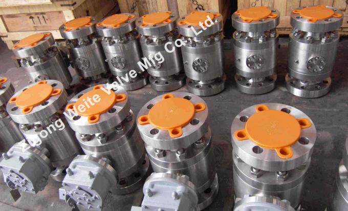PTFE Seated Stainless Steel Flanged Ball Valve API 607 Anti Static